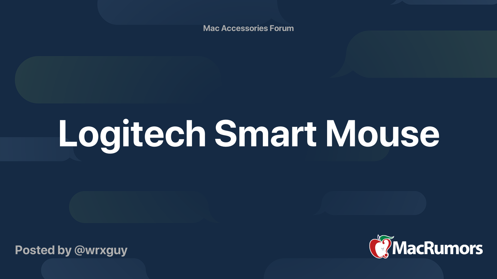 Logitech Smart Mouse | MacRumors Forums