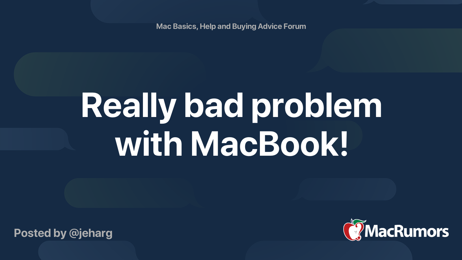 Really bad problem with MacBook! | MacRumors Forums