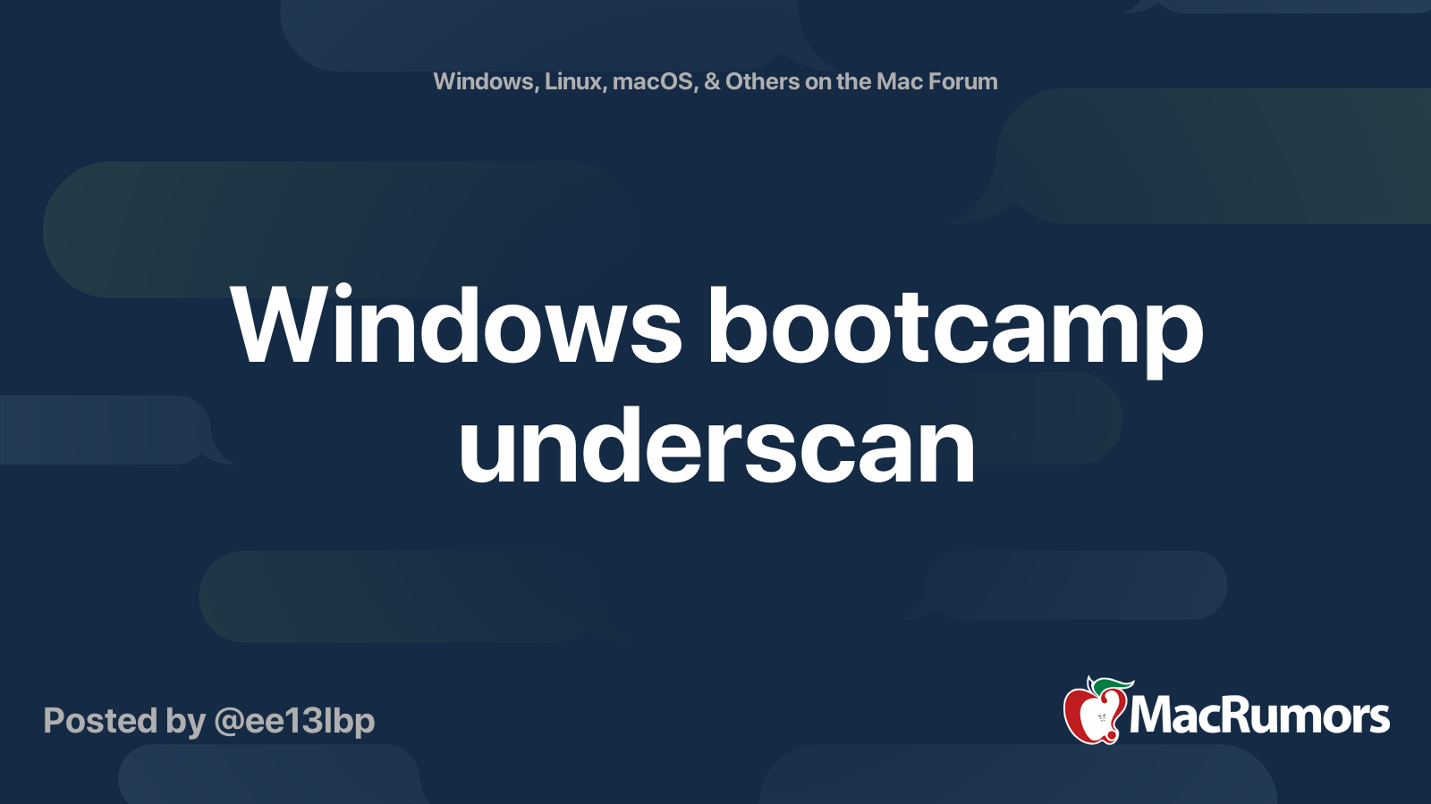 Windows bootcamp underscan | MacRumors Forums