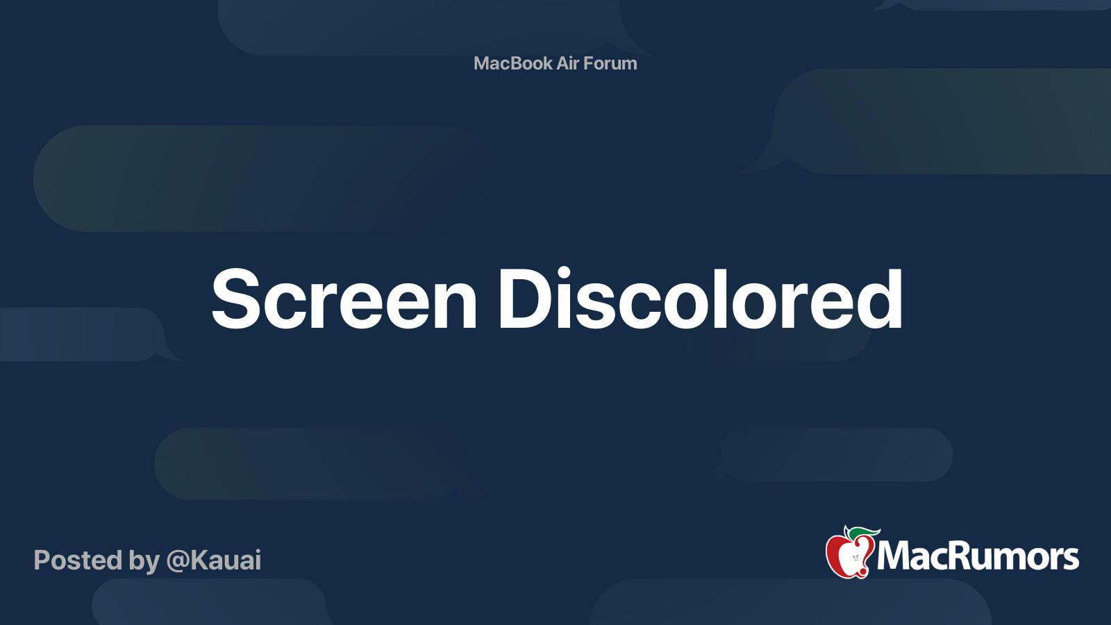 Screen Discolored | MacRumors Forums
