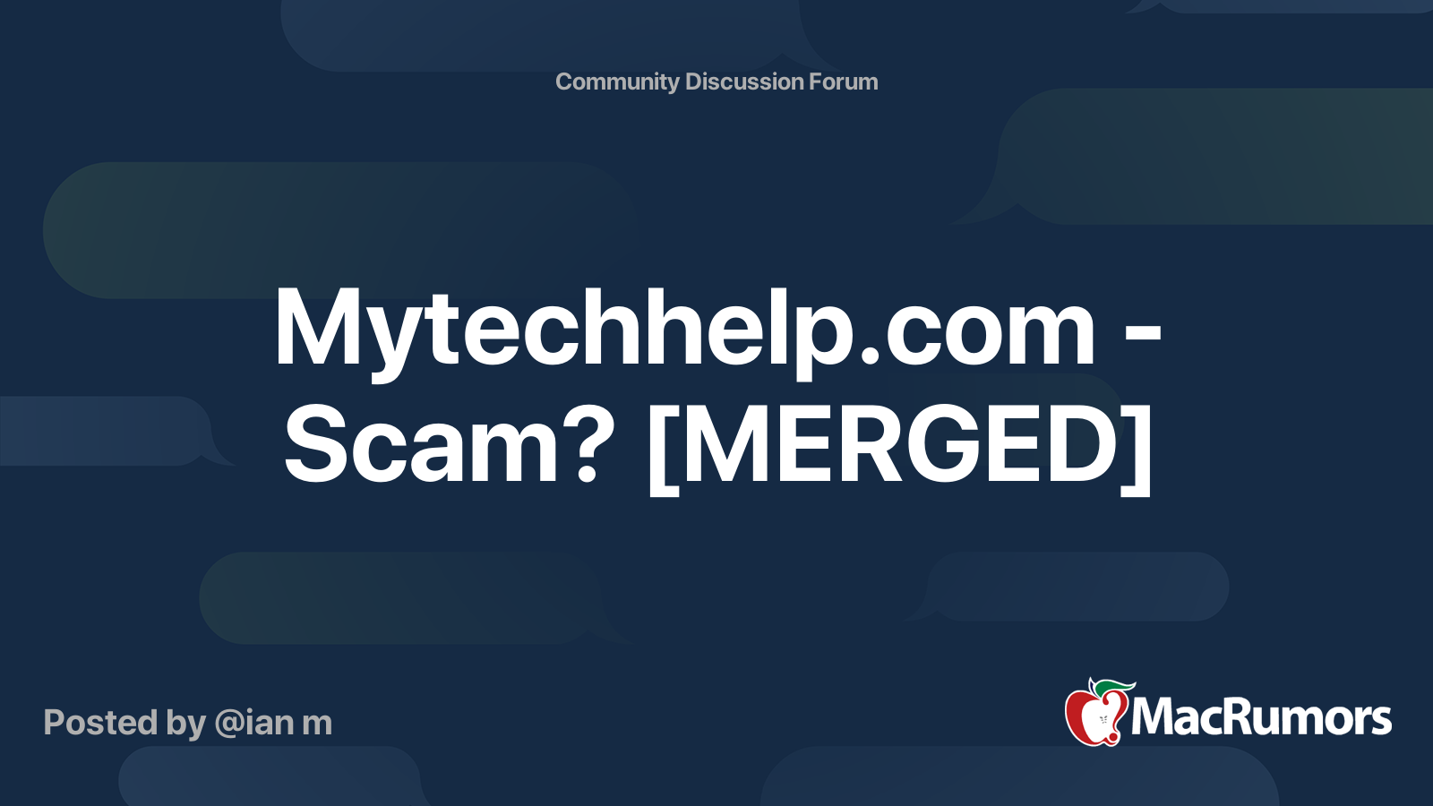 Mytechhelp.com - Scam? [MERGED] | MacRumors Forums