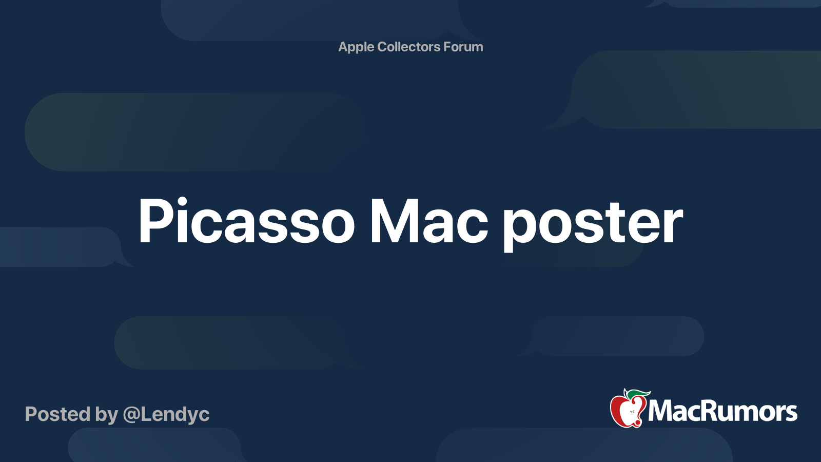 Picasso Mac poster | MacRumors Forums