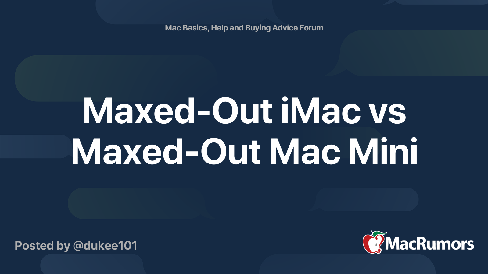 Maxed-Out iMac vs Maxed-Out Mac Mini | MacRumors Forums