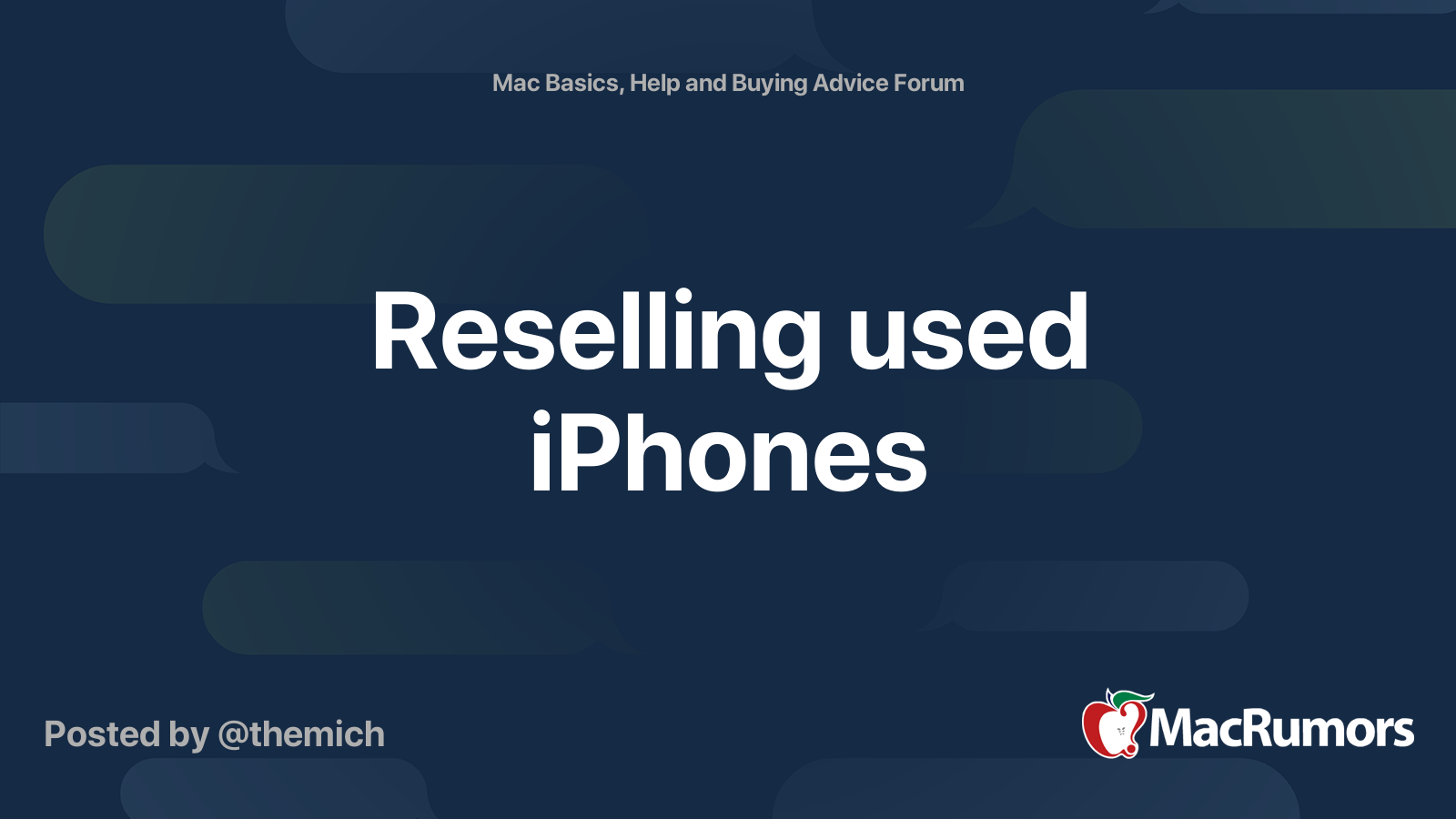 Reselling used iPhones | MacRumors Forums