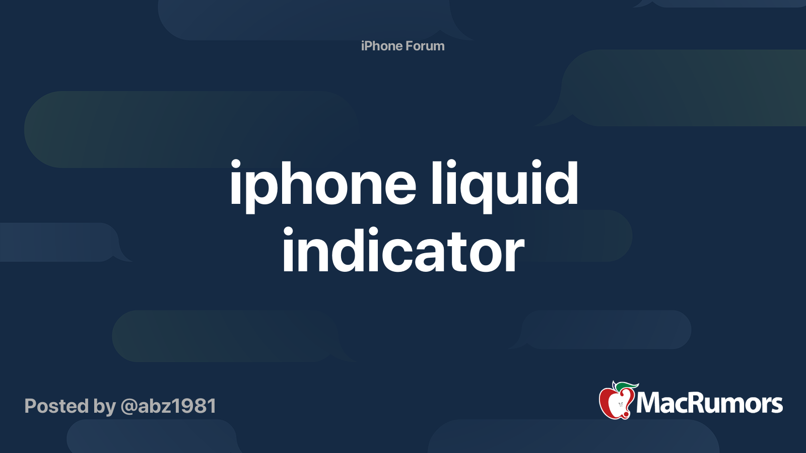 iphone liquid indicator | MacRumors Forums