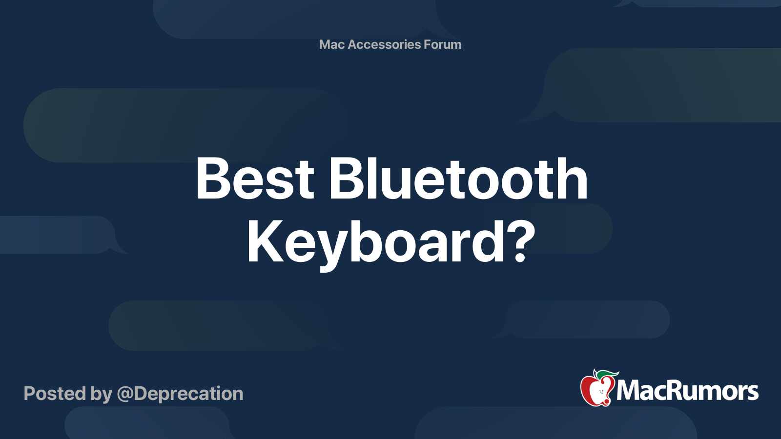 Best Bluetooth Keyboard? | MacRumors Forums