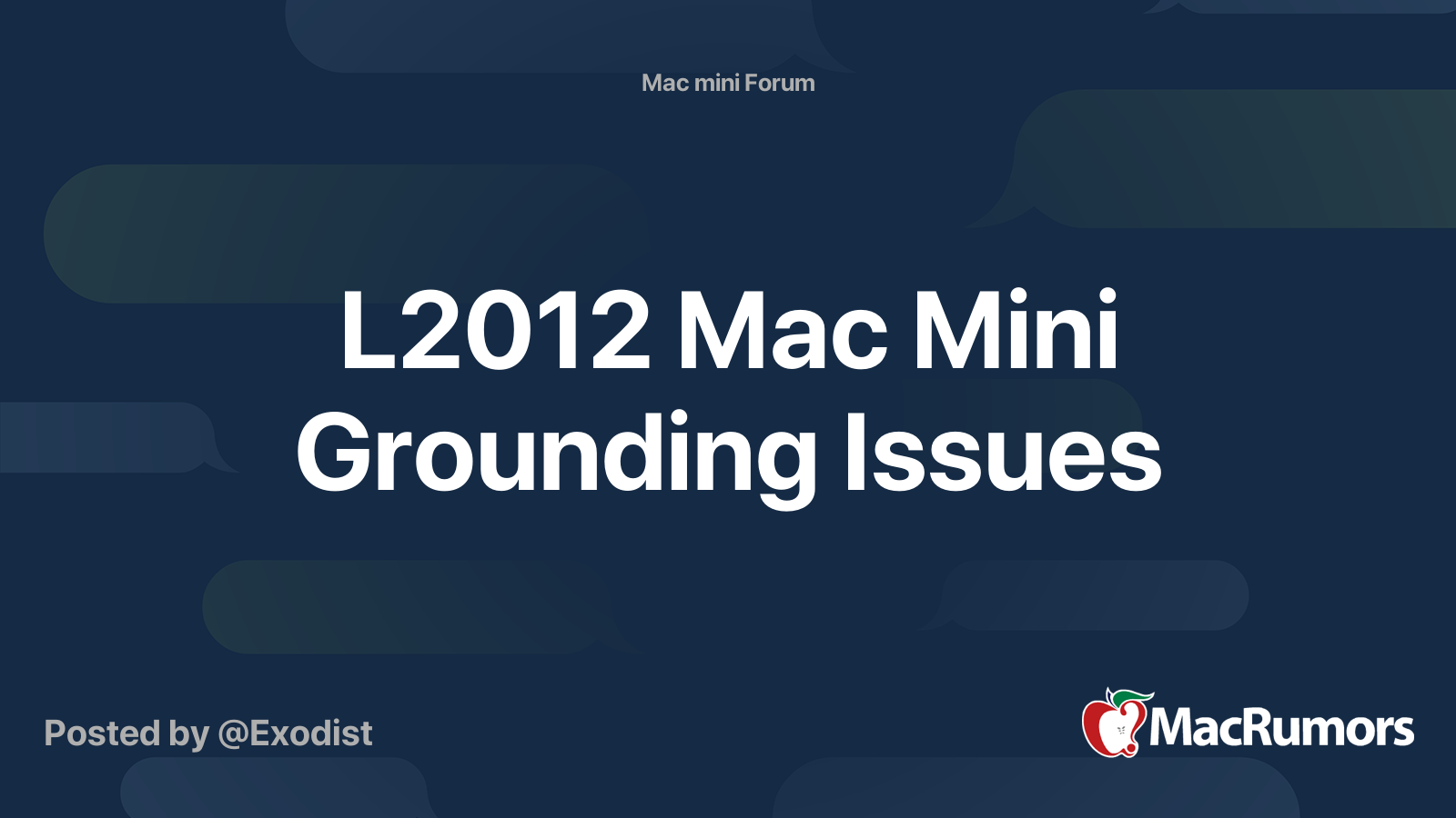 L2012 Mac Mini Grounding Issues | MacRumors Forums