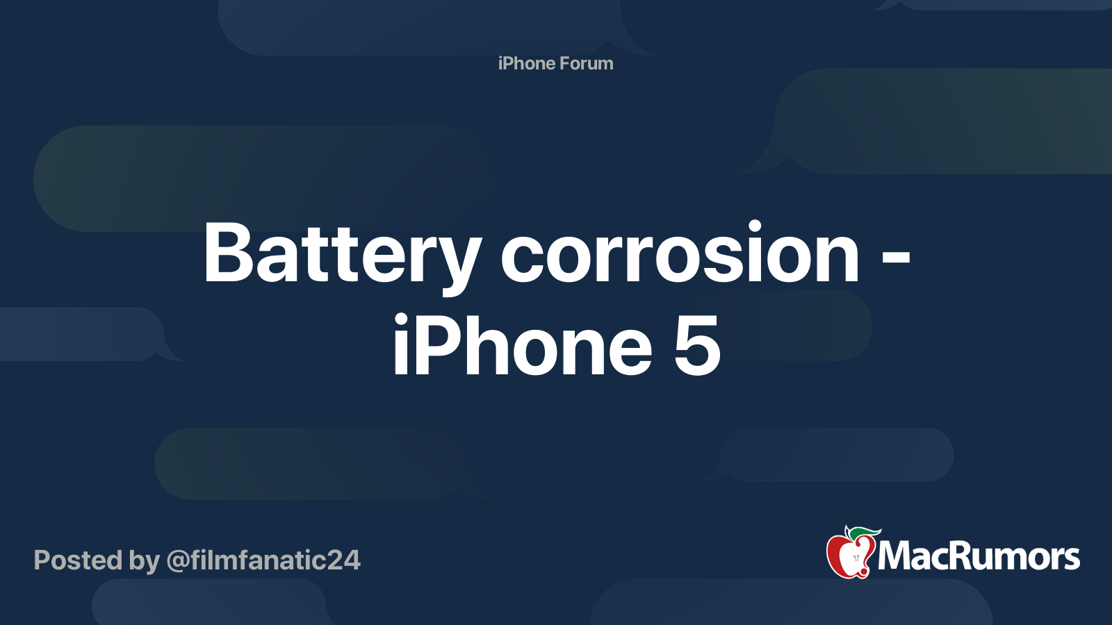 Battery corrosion - iPhone 5 | MacRumors Forums