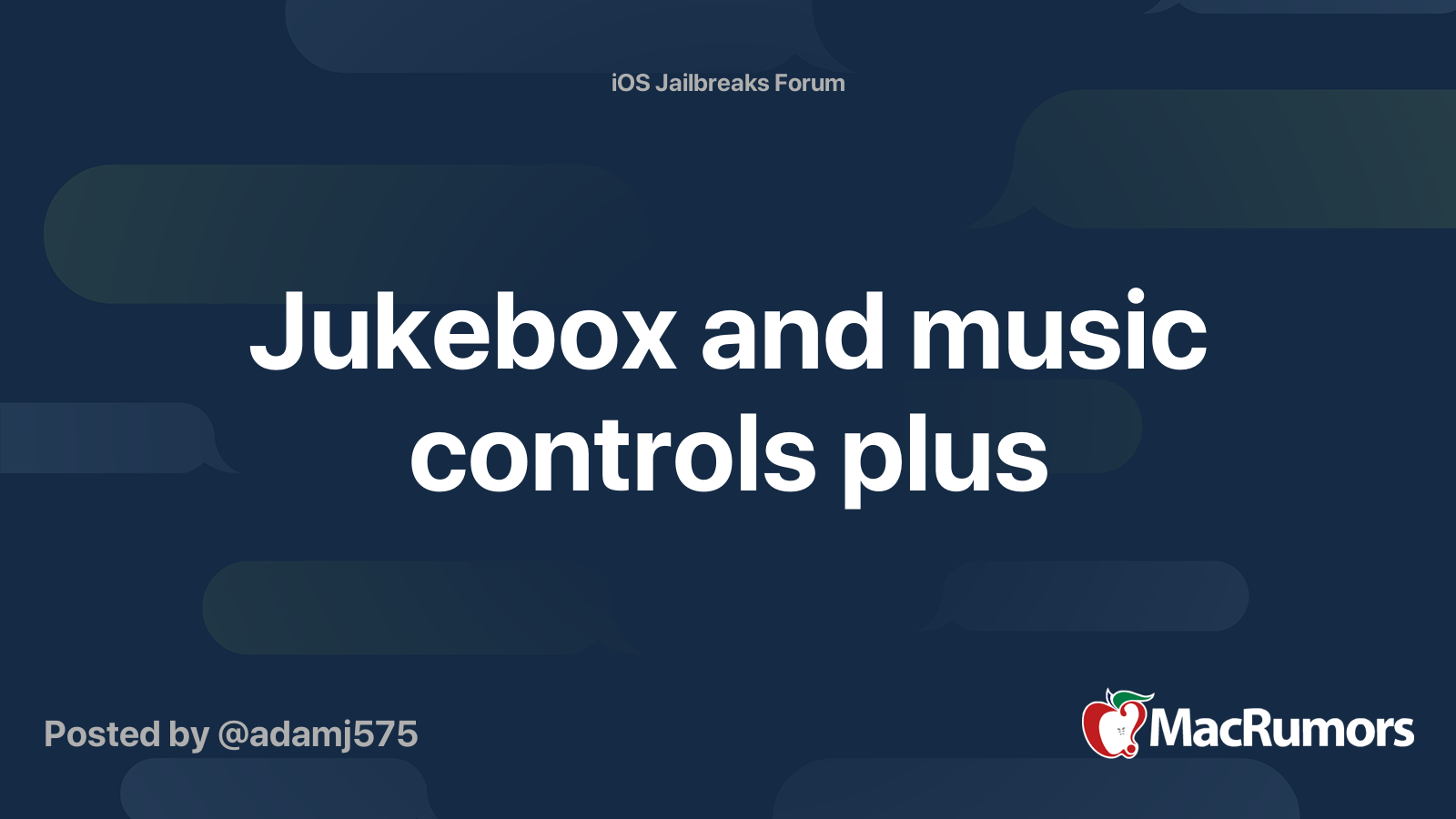 Jukebox and music controls plus | MacRumors Forums