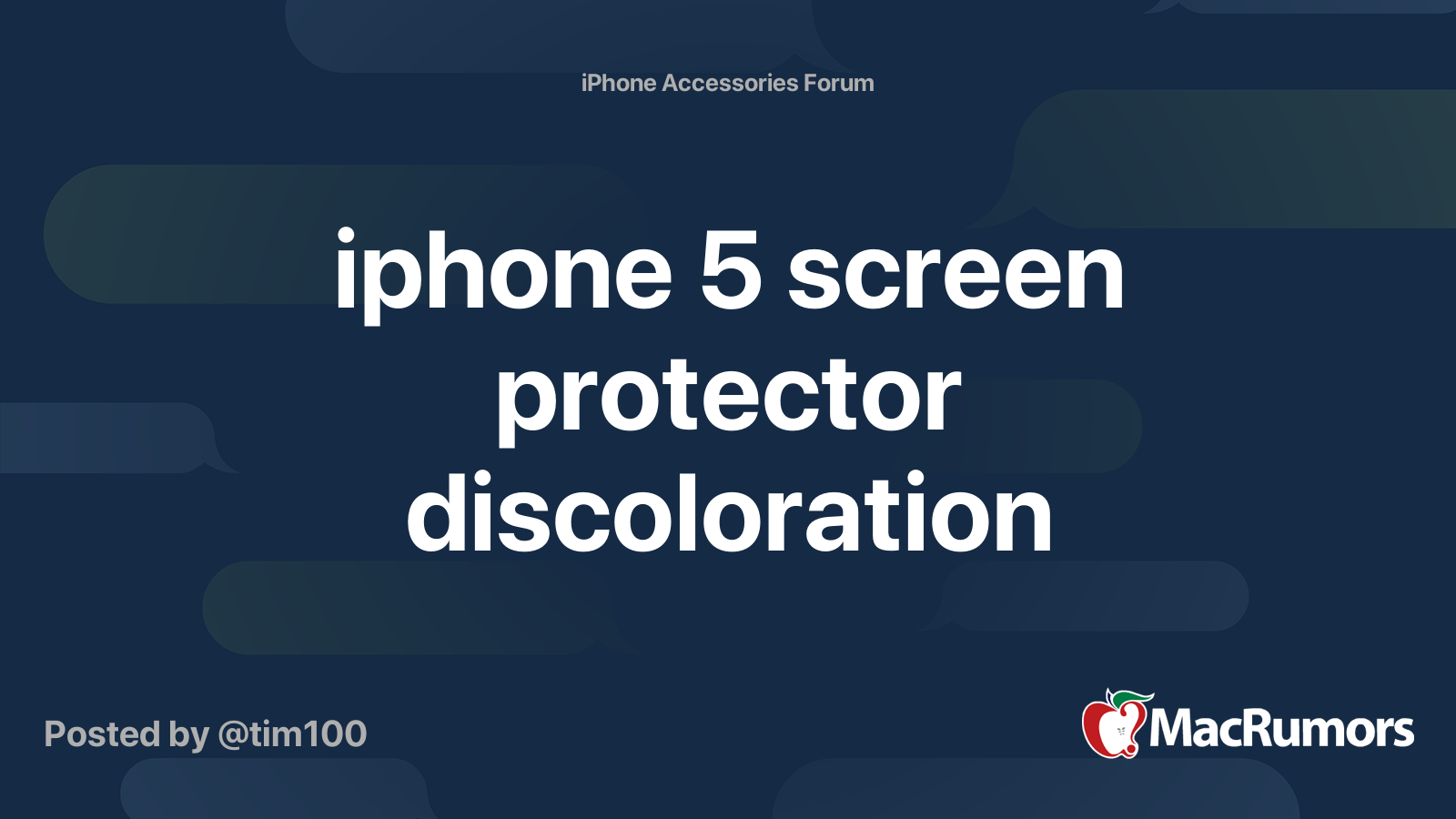 iphone 5 screen protector discoloration | MacRumors Forums