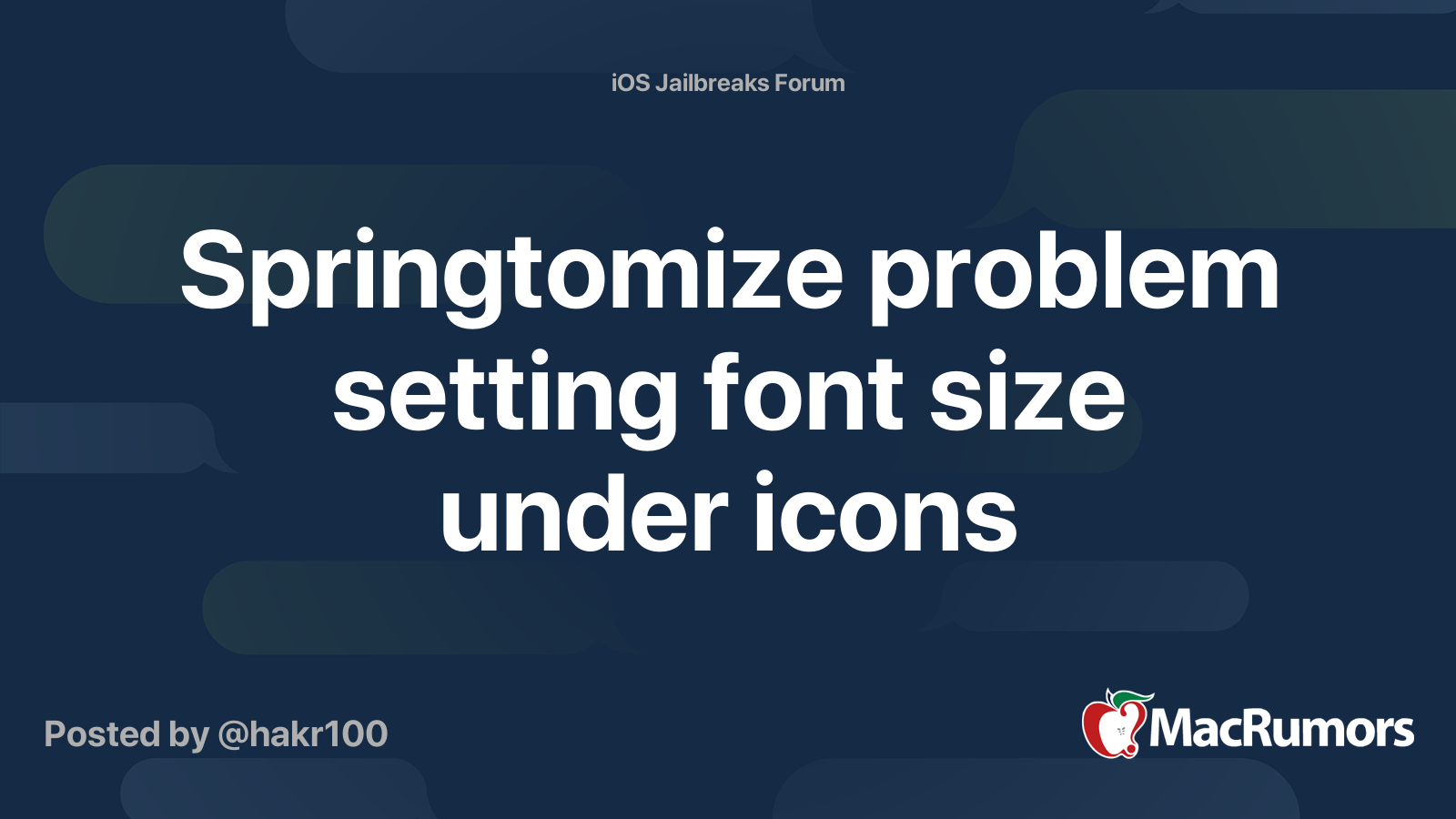 Springtomize problem setting font size under icons | MacRumors Forums