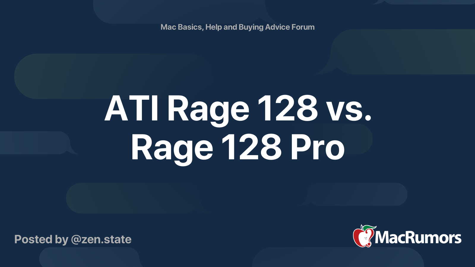 ATI Rage 128 vs. Rage 128 Pro | MacRumors Forums