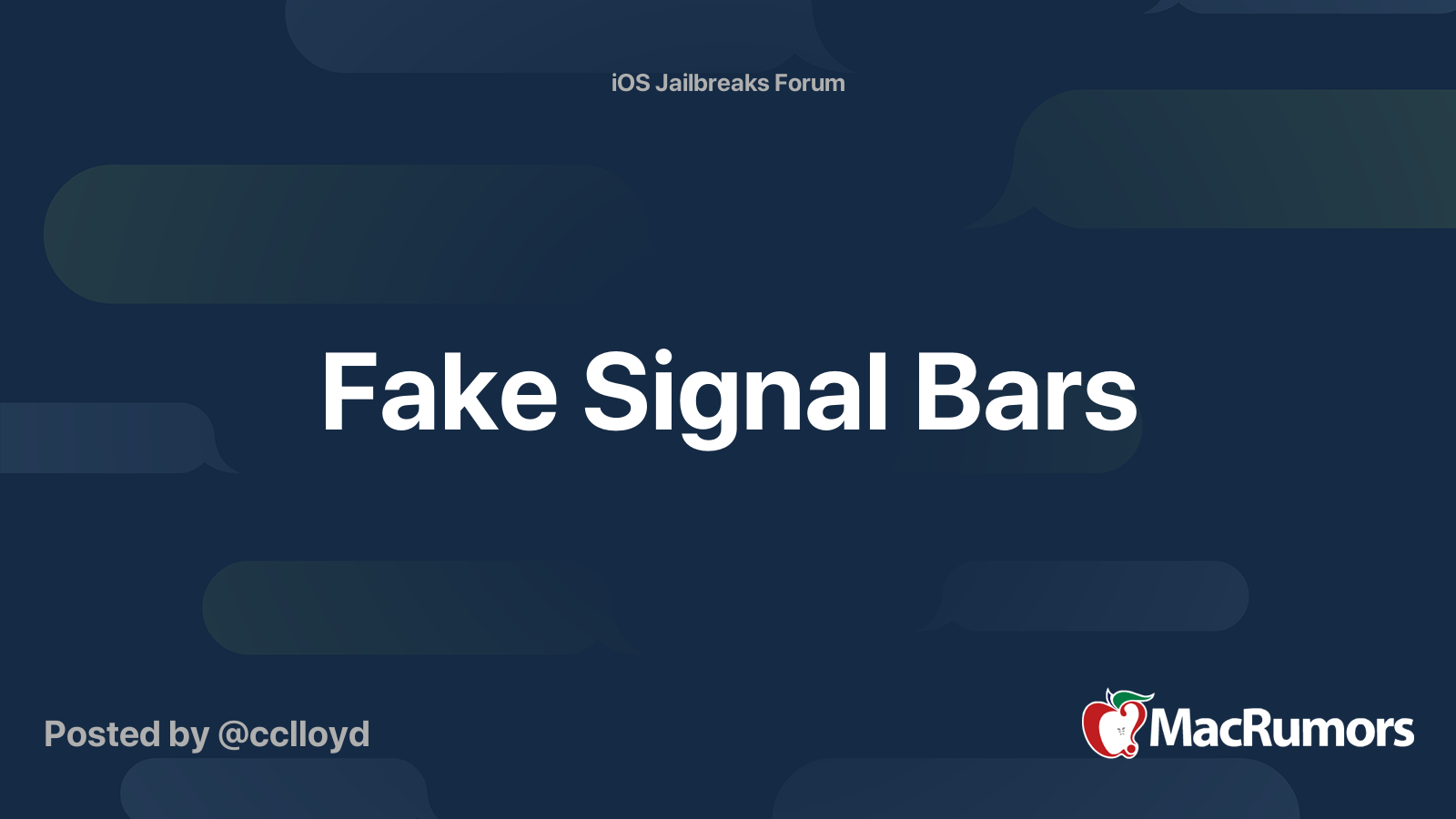 Fake Signal Bars | MacRumors Forums