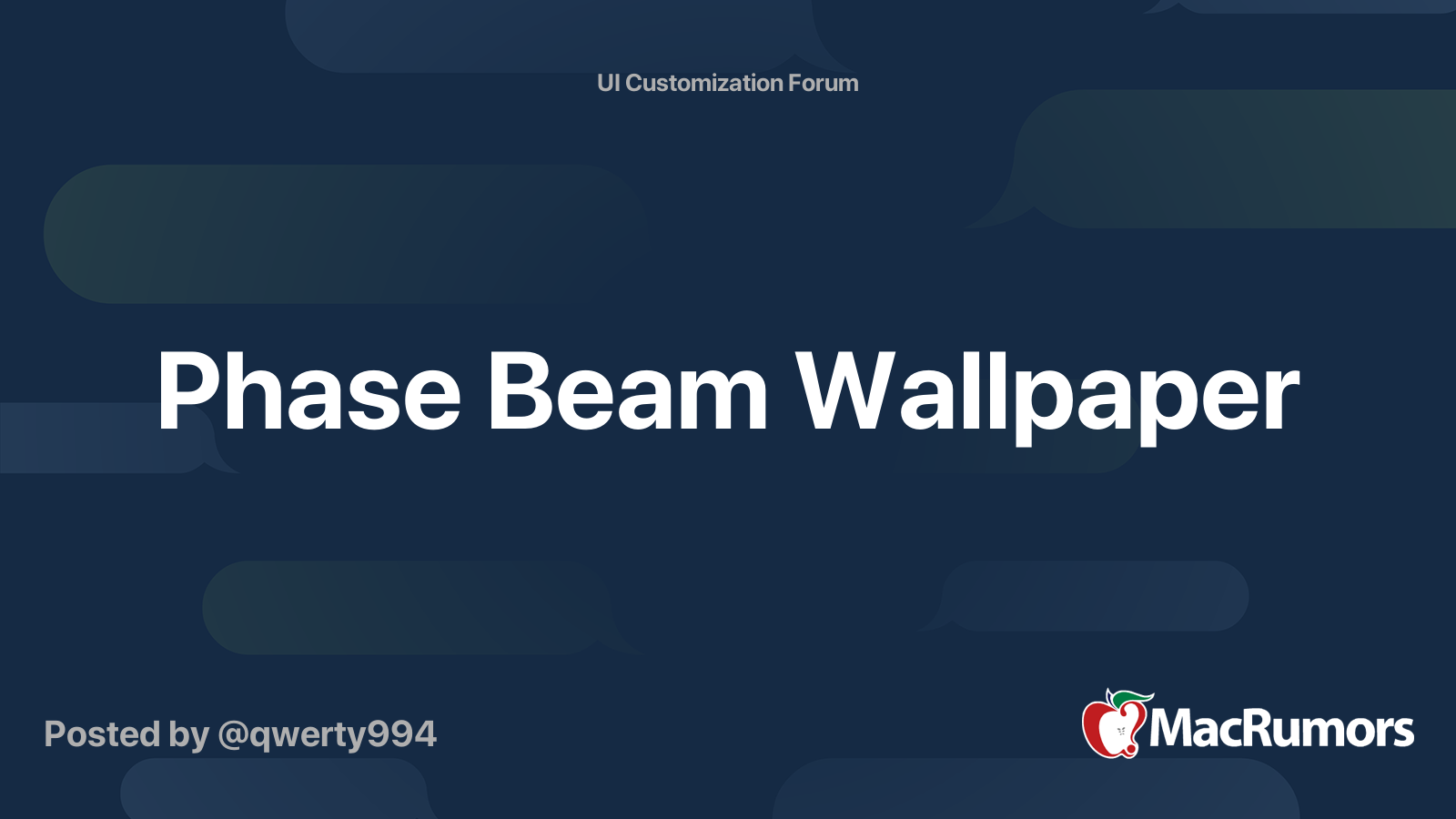 Phase Beam Wallpaper | MacRumors Forums