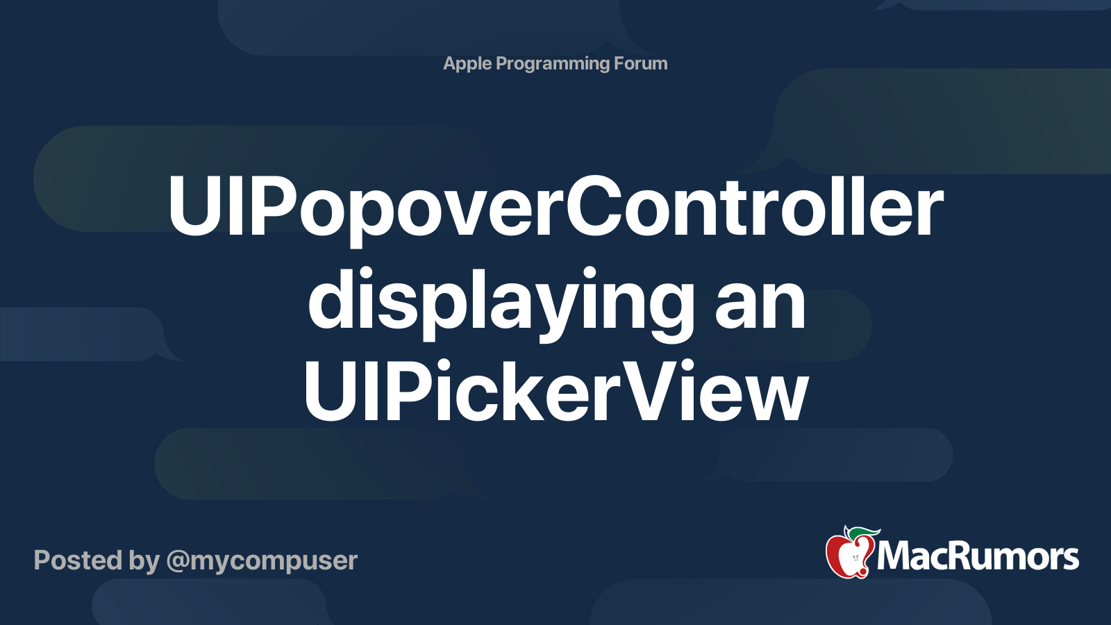 UIPopoverController displaying an UIPickerView | MacRumors Forums