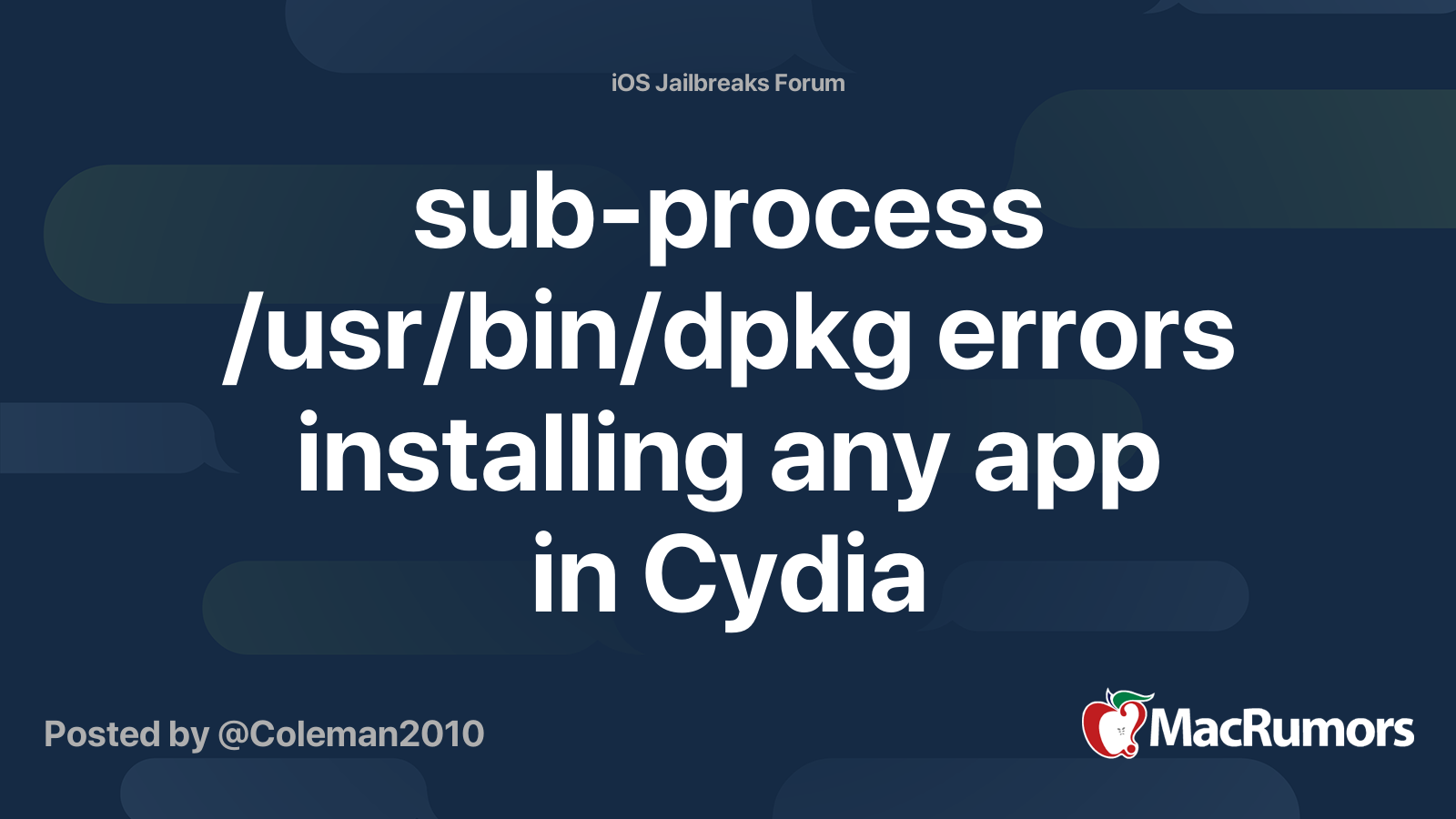 sub-process /usr/bin/dpkg errors installing any app in Cydia ...