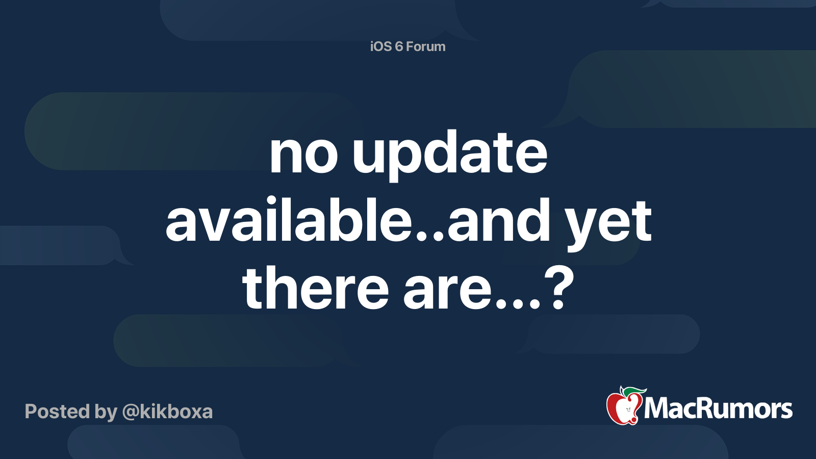 no update available..and yet there are...? | MacRumors Forums