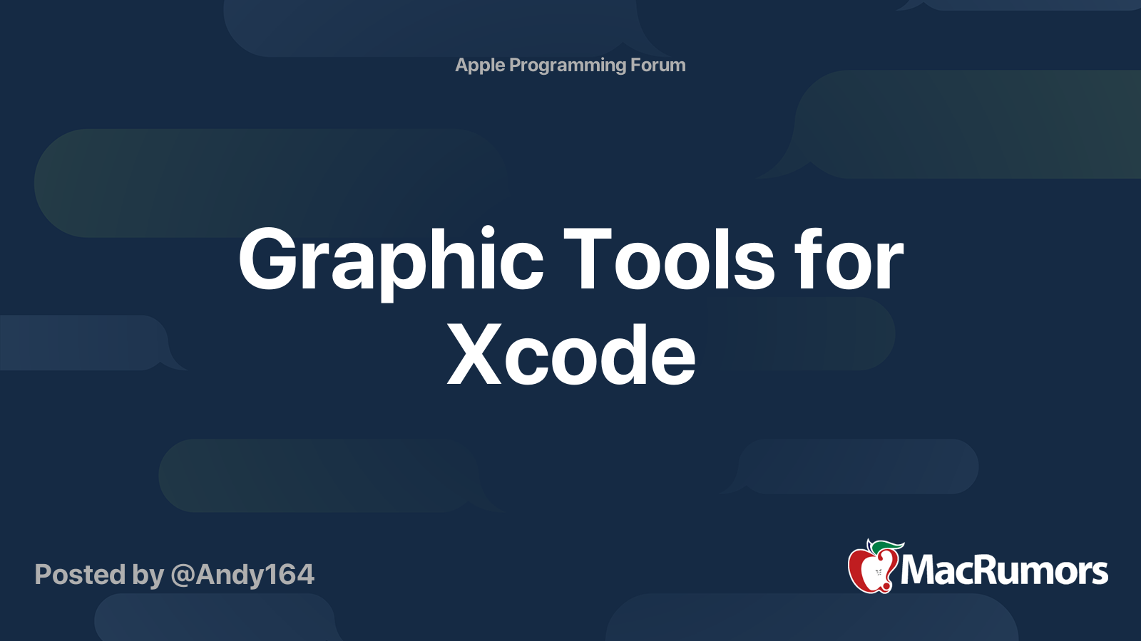 Graphic Tools for Xcode | MacRumors Forums