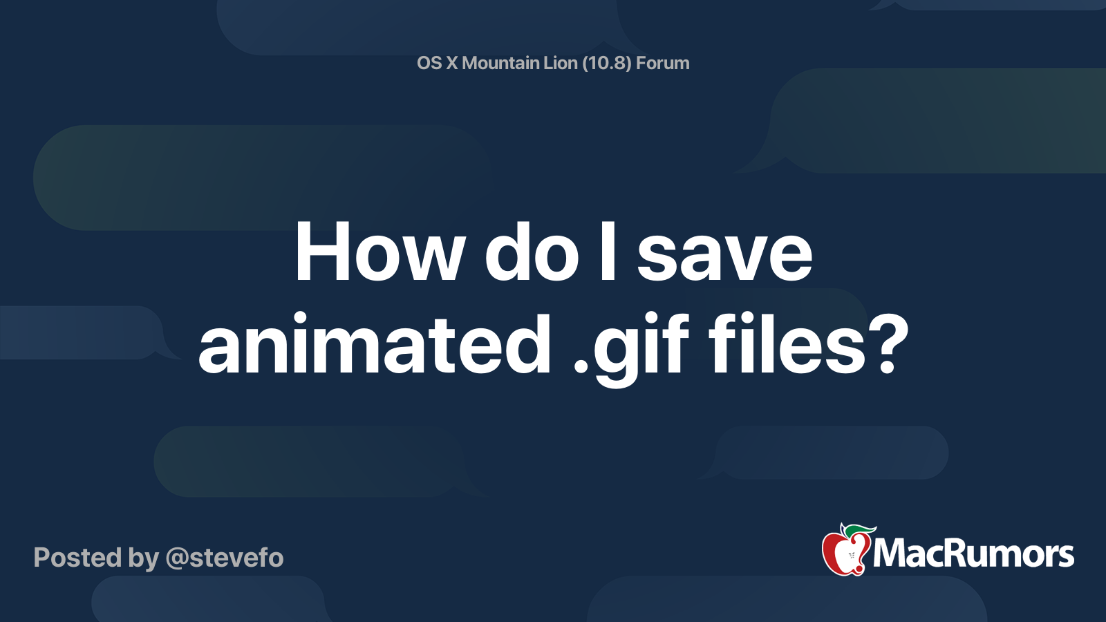How do I save animated .gif files? | MacRumors Forums