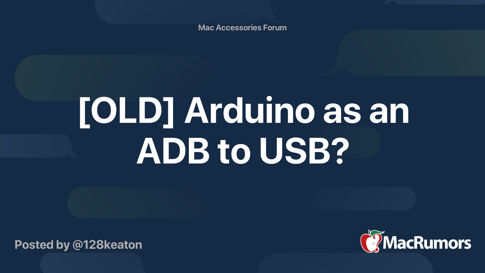 [OLD] Arduino as an ADB to USB? | MacRumors Forums