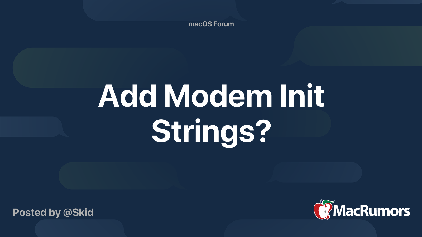 Add Modem Init Strings Macrumors Forums 