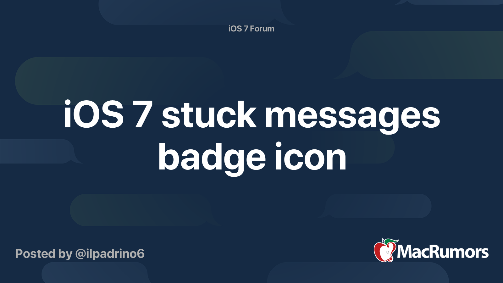 iOS 7 stuck messages badge icon | MacRumors Forums