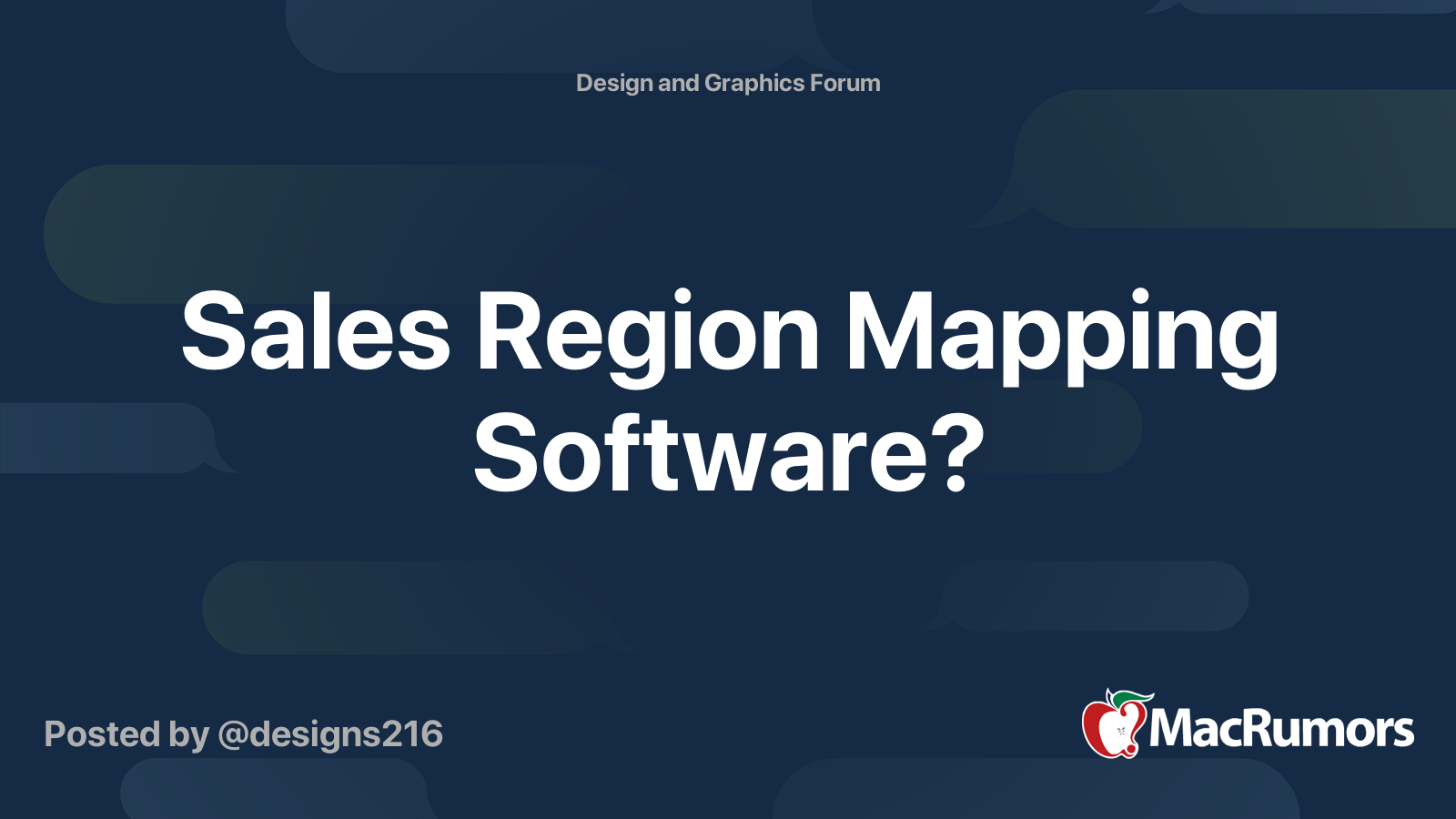 Sales Region Mapping Software? | MacRumors Forums