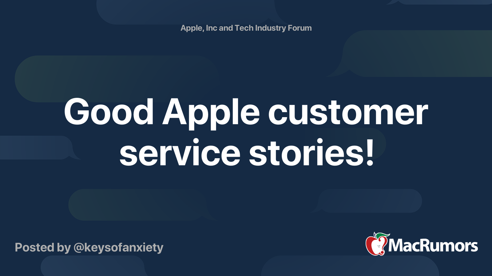 Good Apple customer service stories! | MacRumors Forums