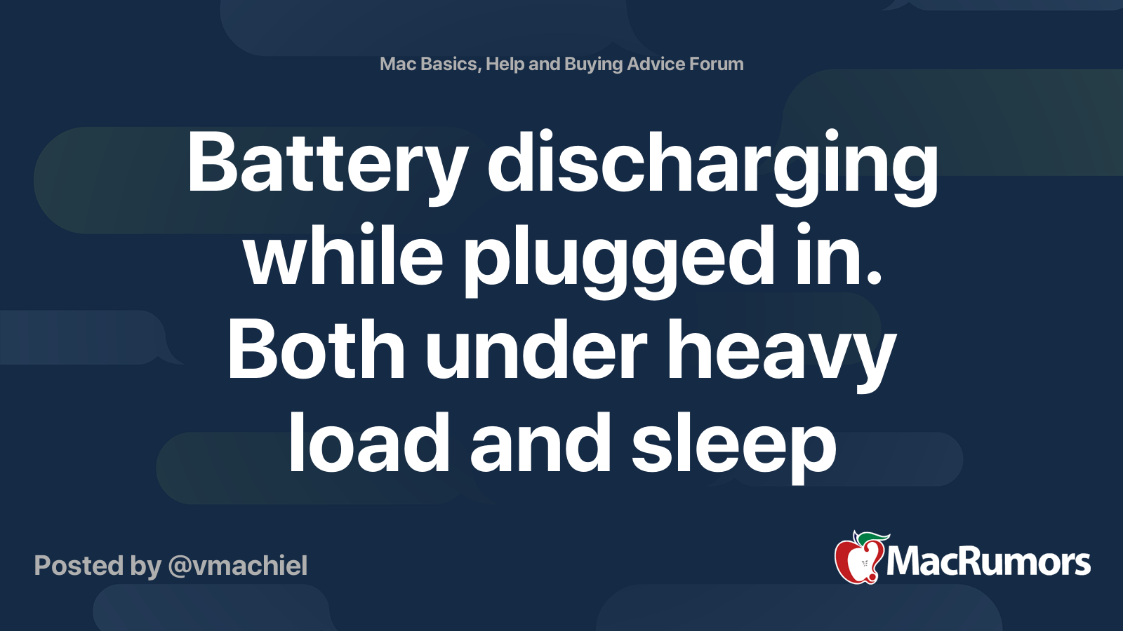 Battery discharging while plugged in. Both under heavy load and sleep ...