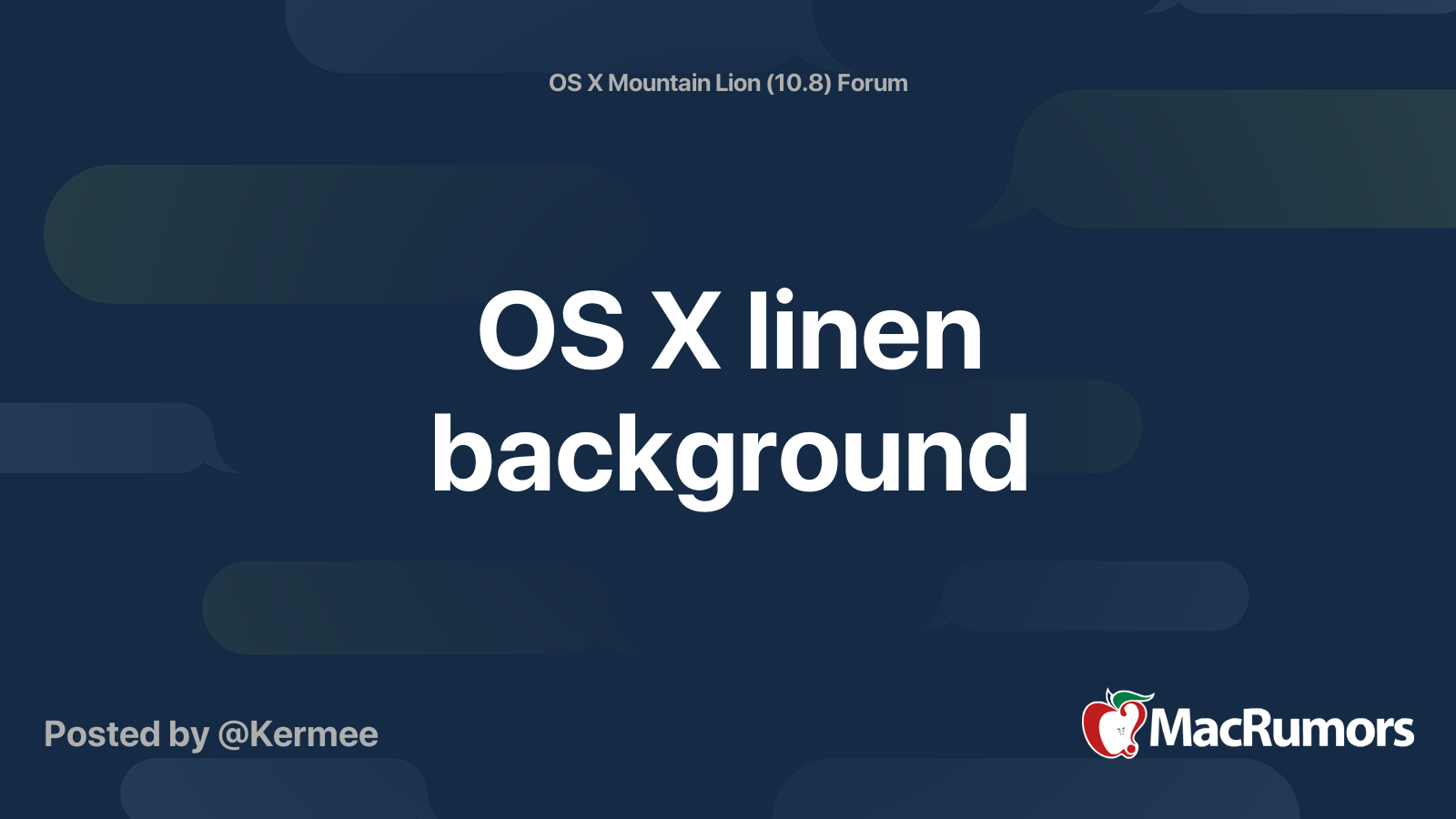 OS X linen background | MacRumors Forums