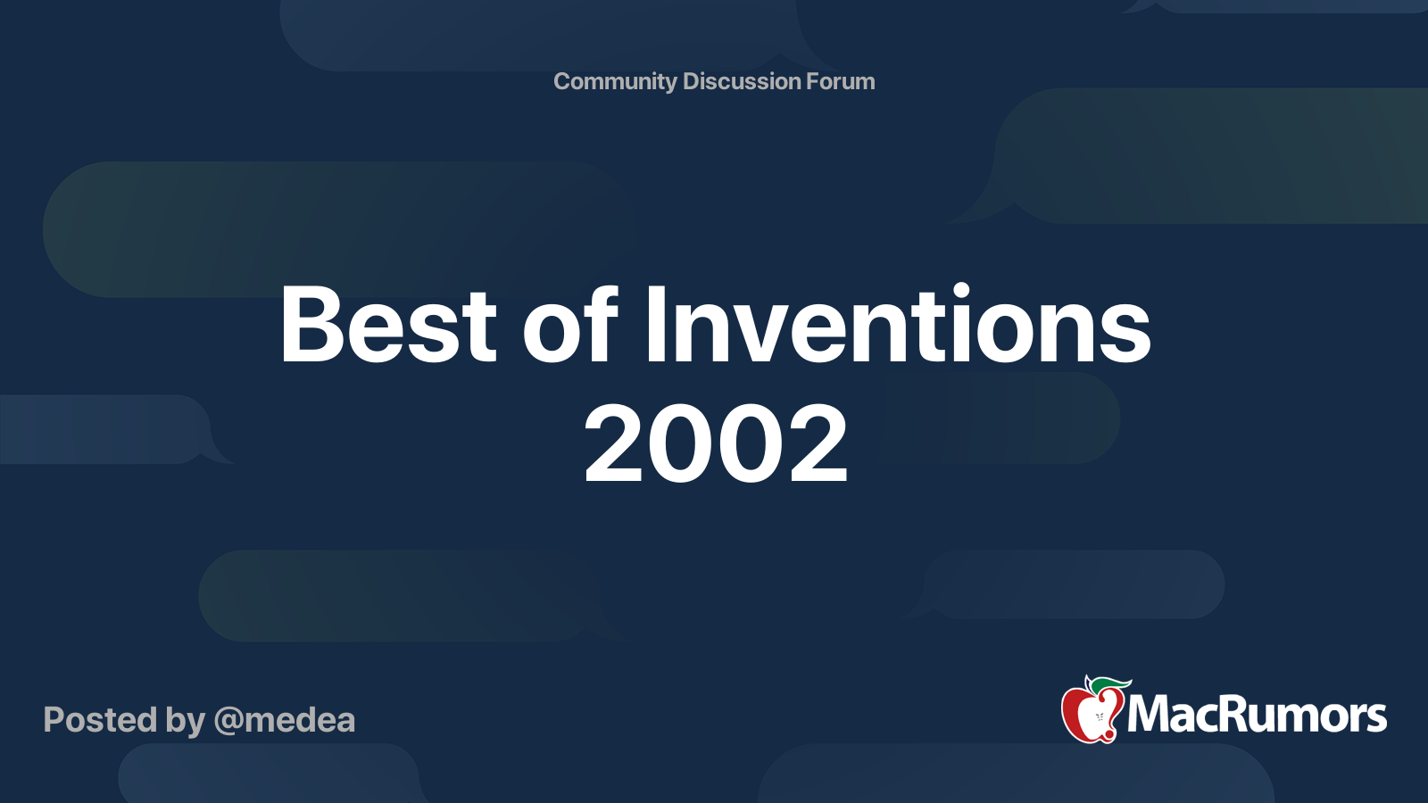 Best of Inventions 2002 | MacRumors Forums