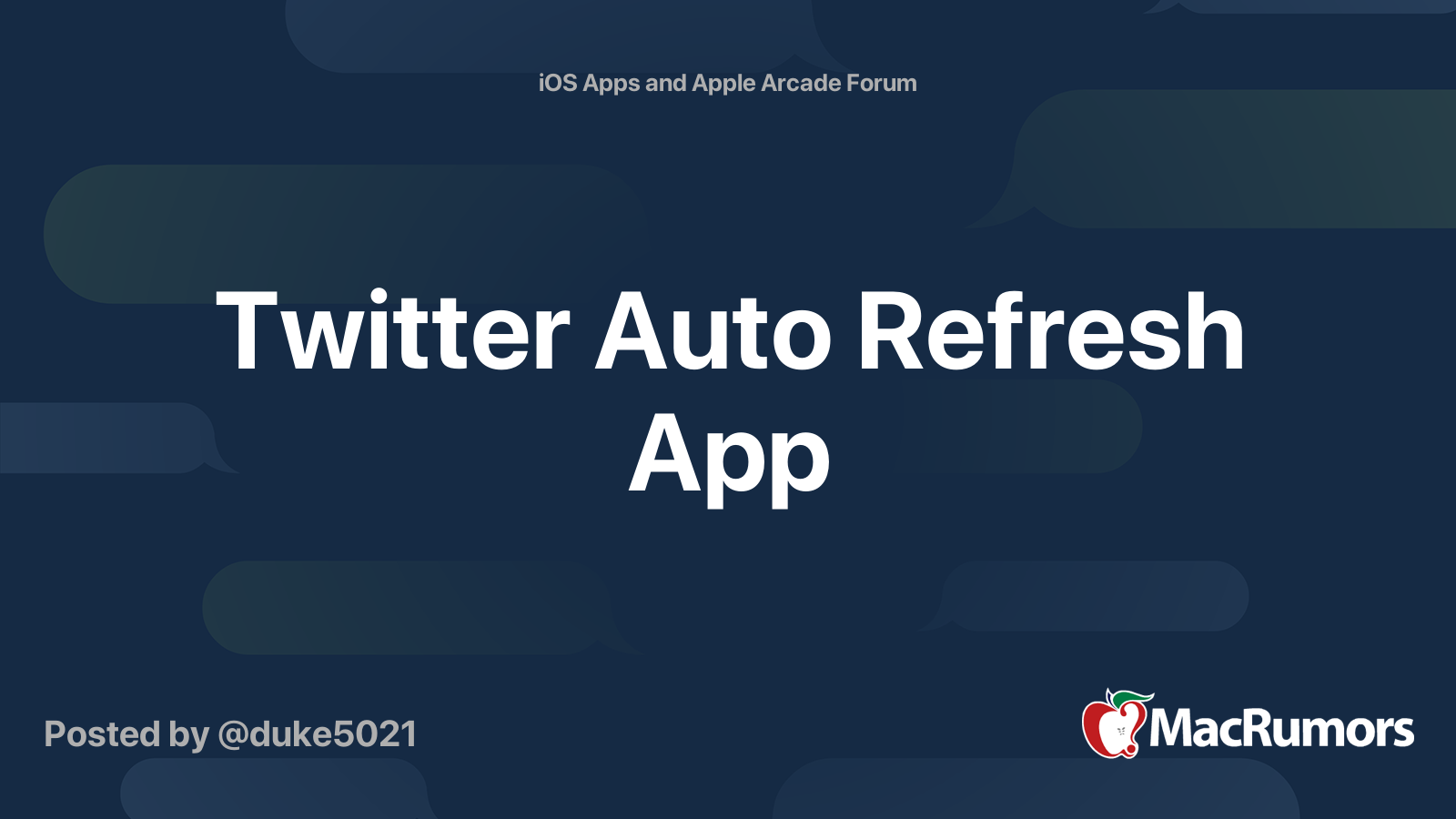 Twitter Auto Refresh App | MacRumors Forums