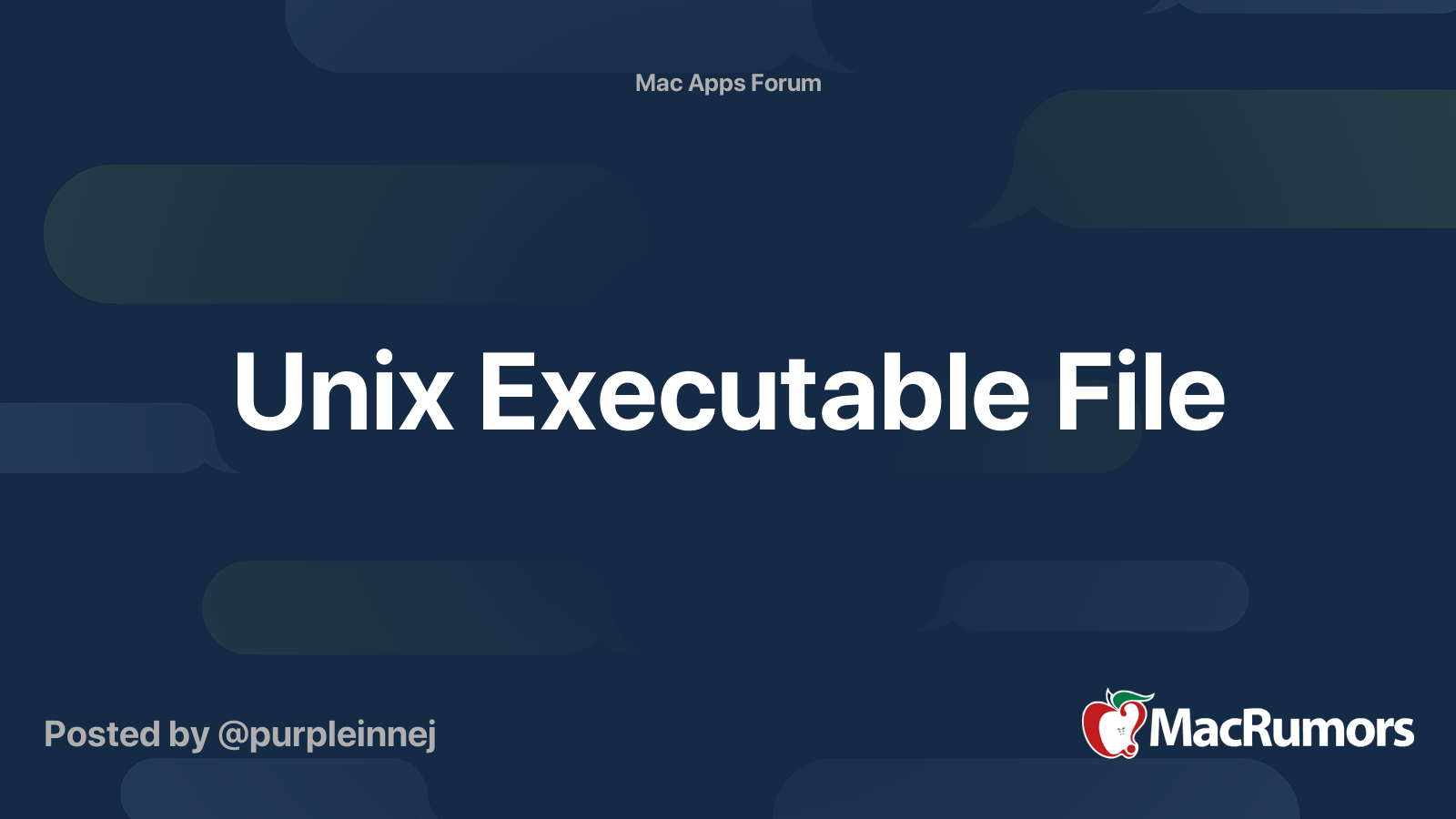Unix Executable File Macrumors Forums 