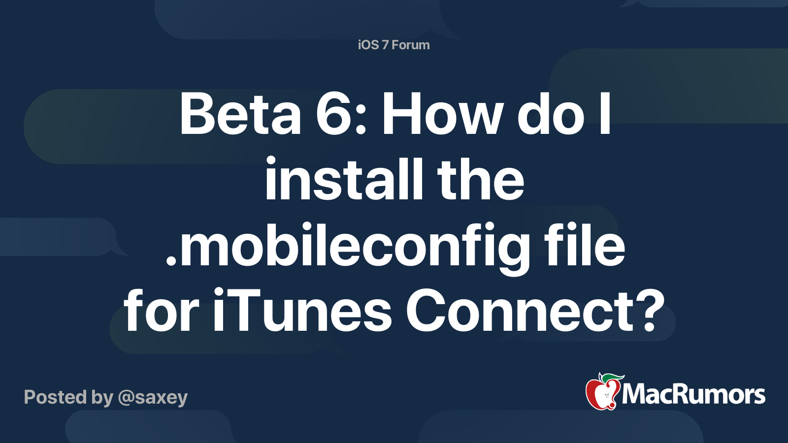 Beta 6: How do I install the .mobileconfig file for iTunes Connect ...