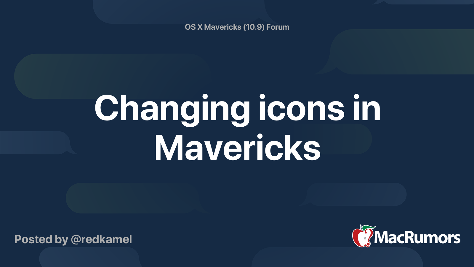Changing icons in Mavericks | MacRumors Forums