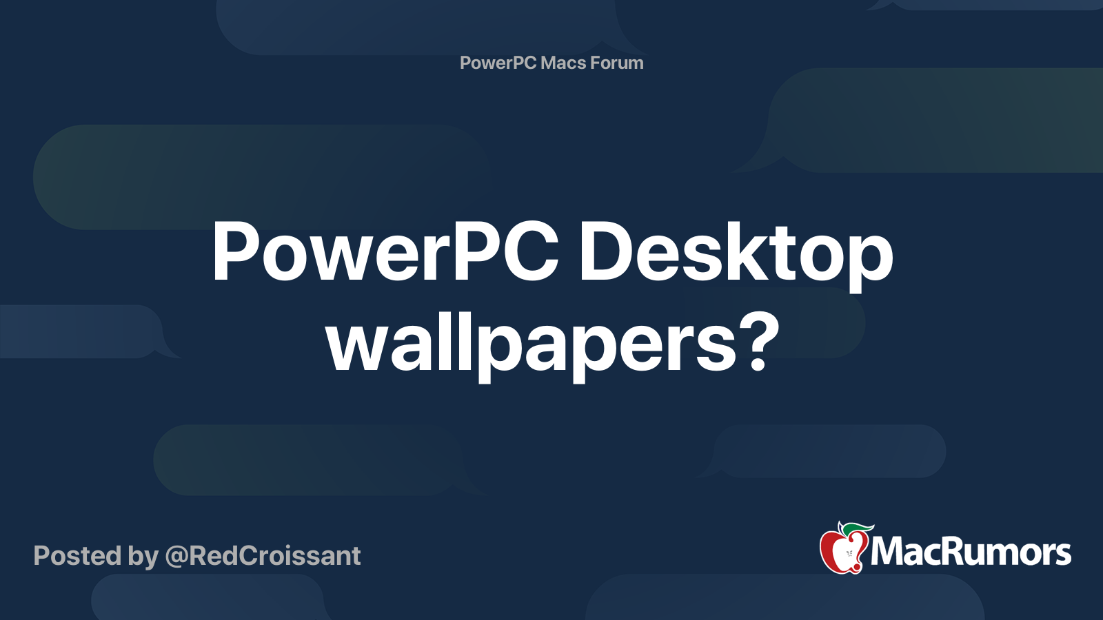 PowerPC Desktop wallpapers? | MacRumors Forums
