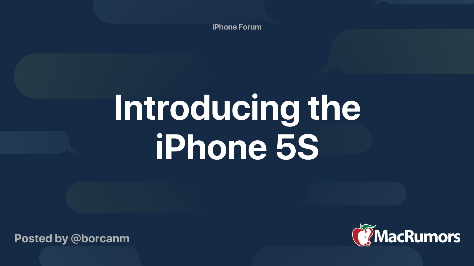 Introducing the iPhone 5S | MacRumors Forums