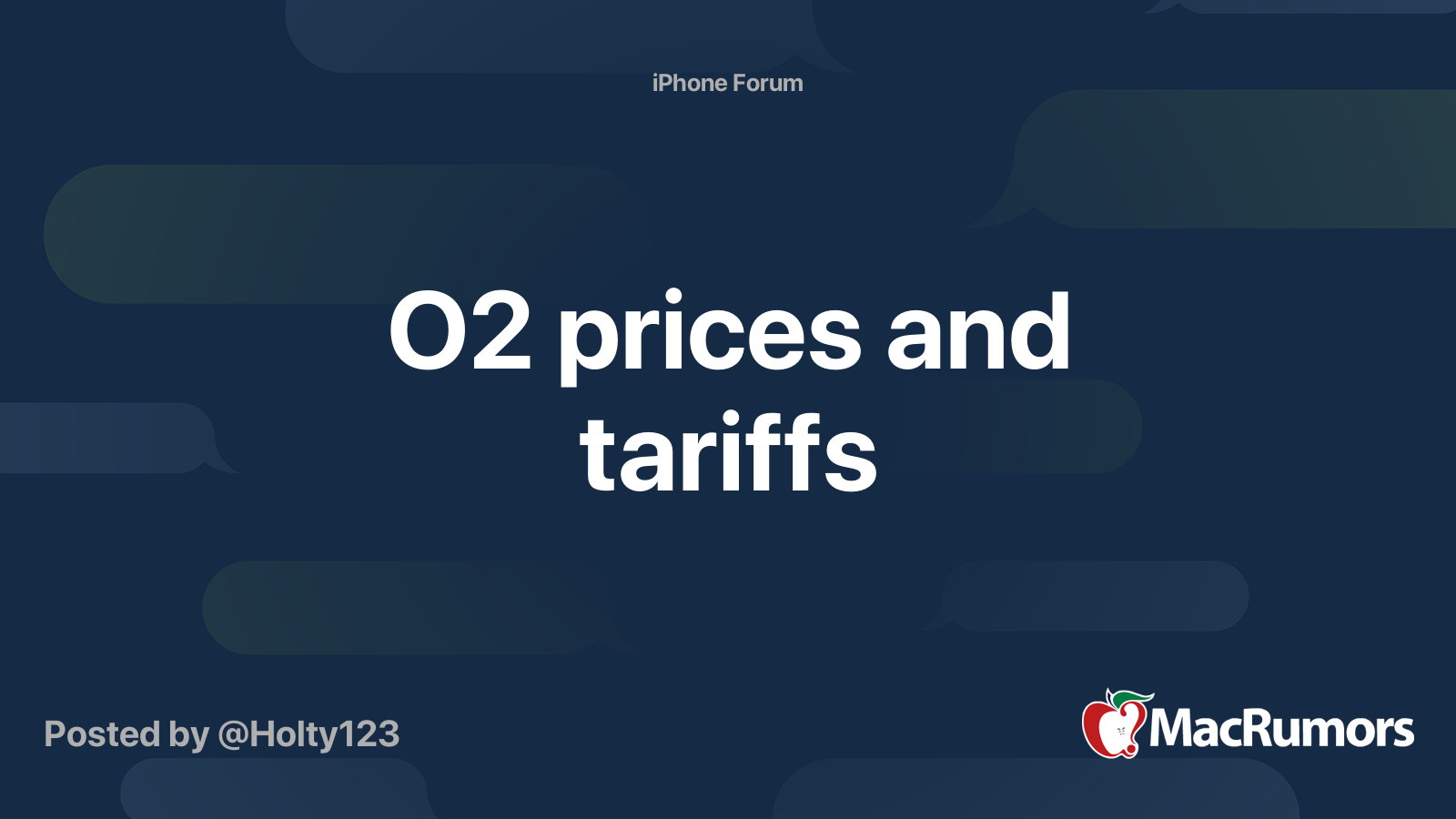 O2 prices and tariffs | MacRumors Forums