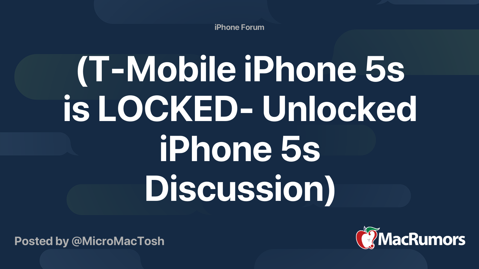 (T-Mobile iPhone 5s is LOCKED- Unlocked iPhone 5s Discussion) | MacRumors Forums