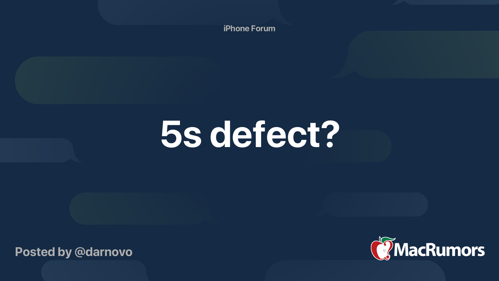 5s defect? | MacRumors Forums