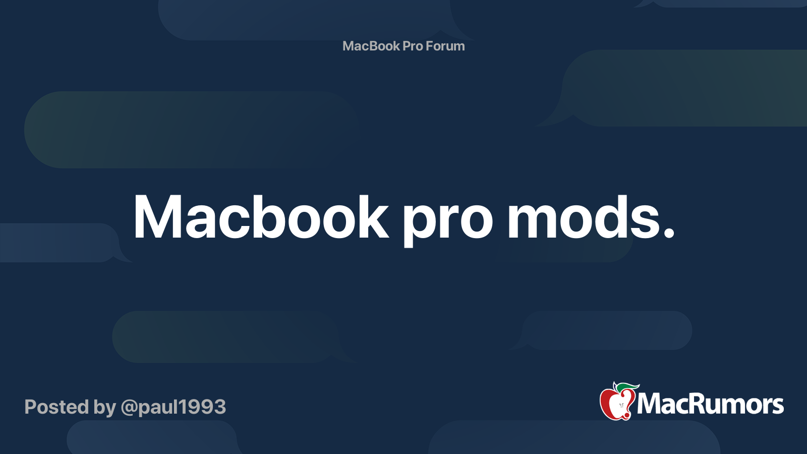 Macbook pro mods. | MacRumors Forums
