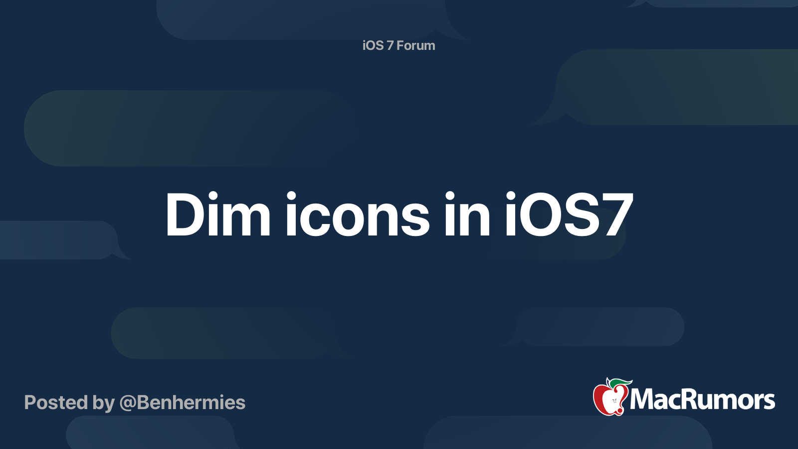 Dim icons in iOS7 | MacRumors Forums