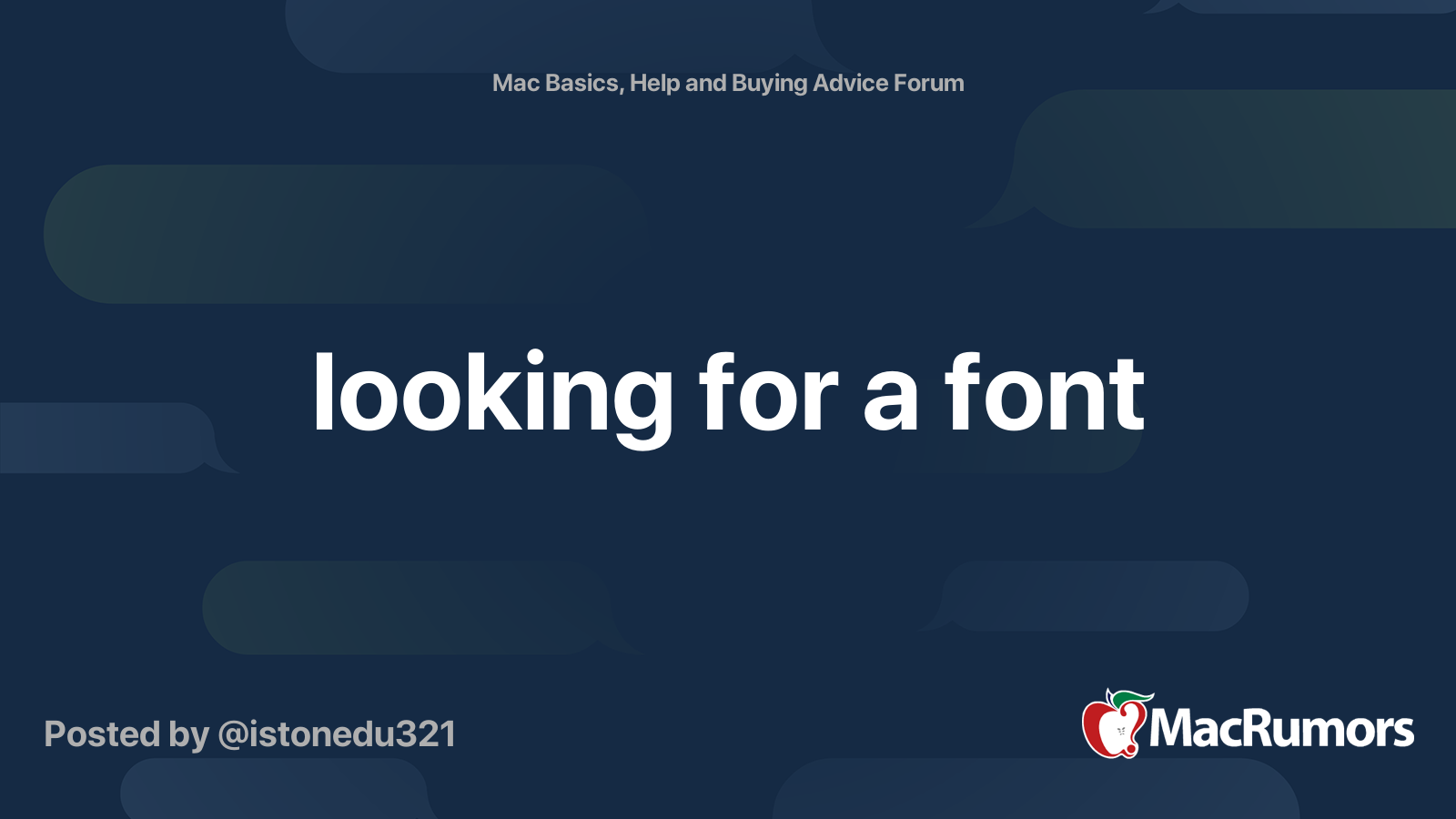 looking for a font | MacRumors Forums