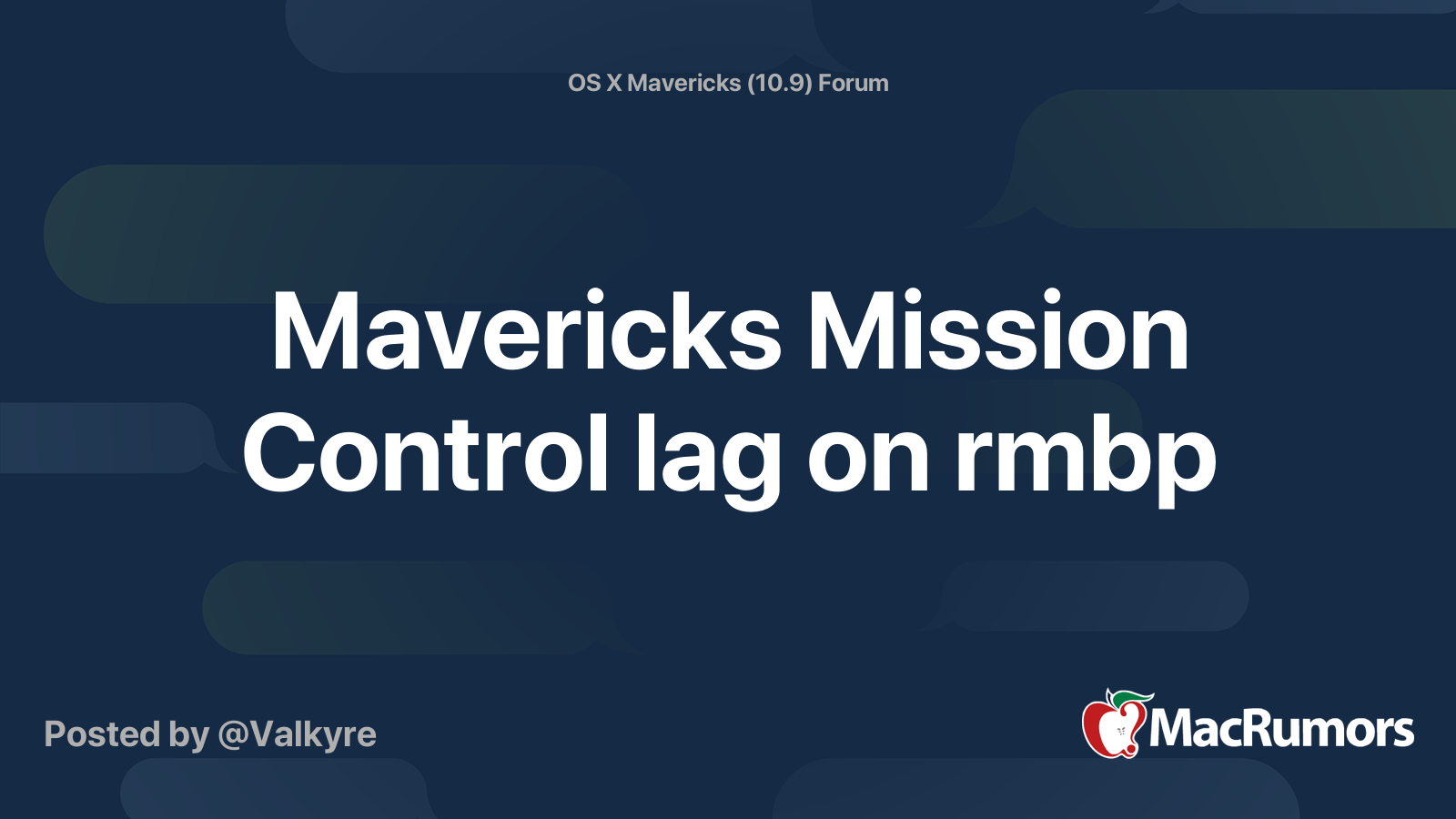Mavericks Mission Control lag on rmbp | MacRumors Forums