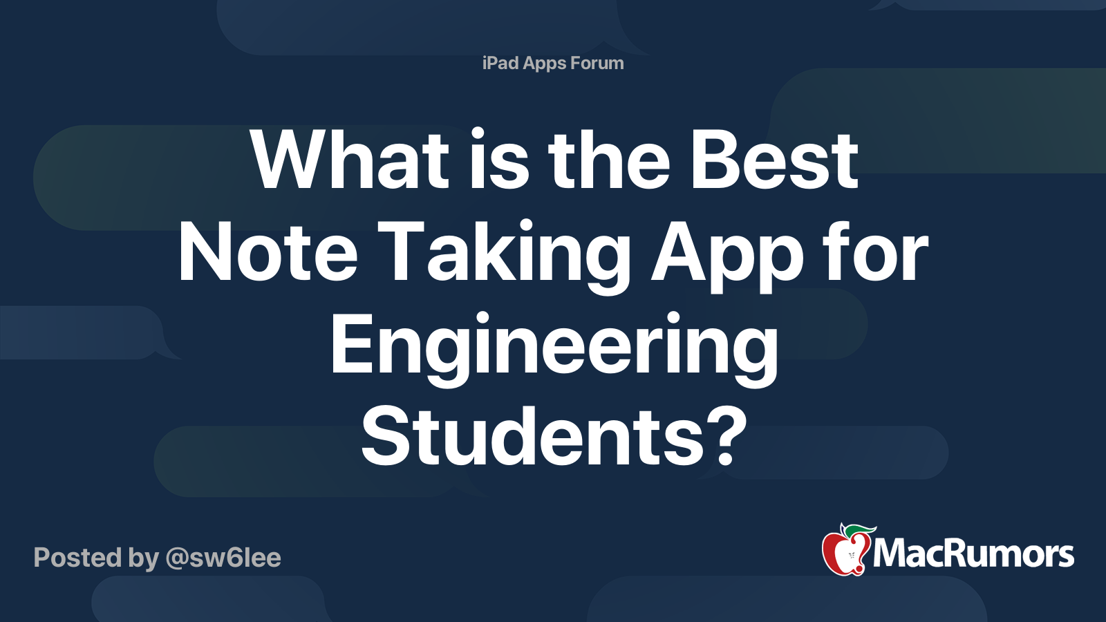 What is the Best Note Taking App for Engineering Students? | MacRumors ...