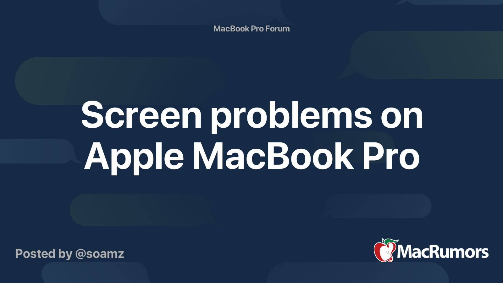 Screen problems on Apple MacBook Pro | MacRumors Forums