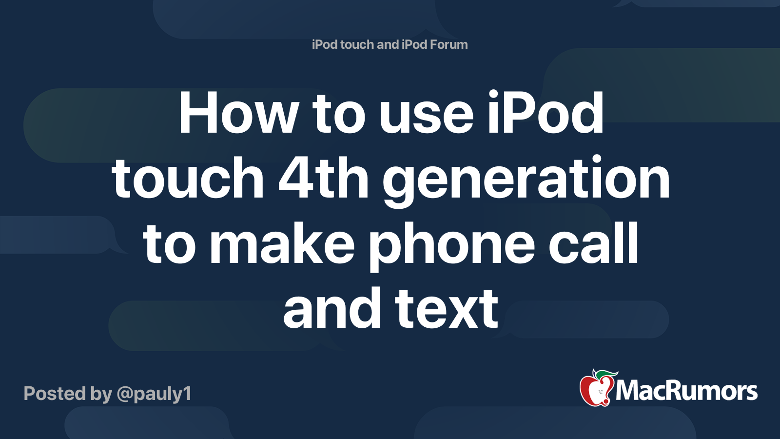 How to use iPod touch 4th generation to make phone call and text ...