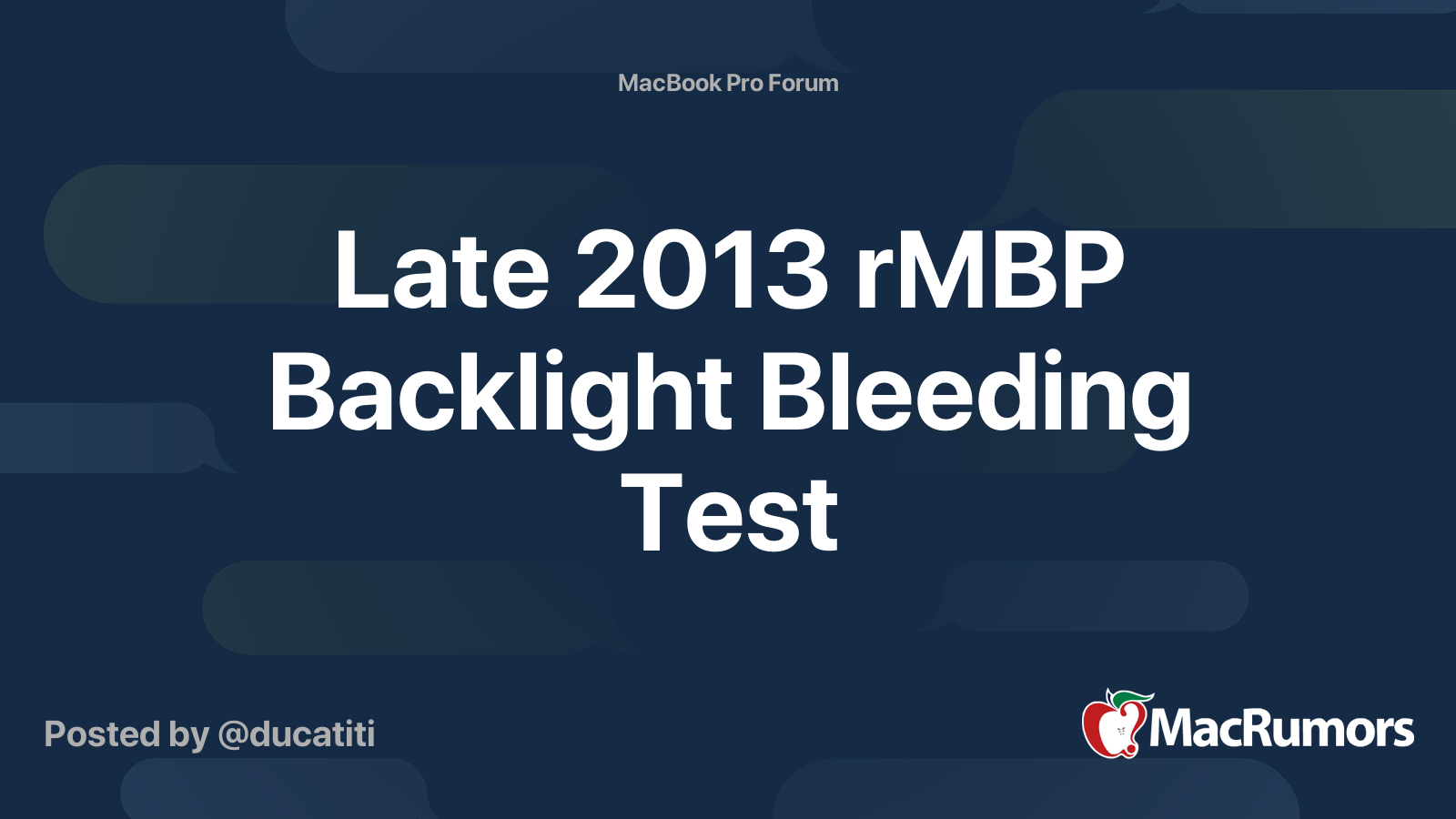 Late 2013 rMBP Backlight Bleeding Test | MacRumors Forums