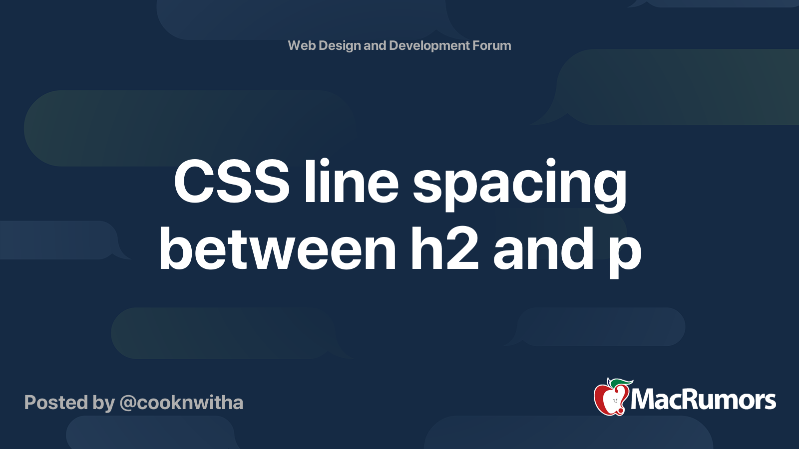 CSS line spacing between h2 and p | MacRumors Forums