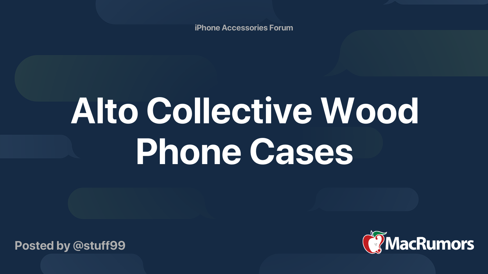 Alto Collective Wood Phone Cases | MacRumors Forums